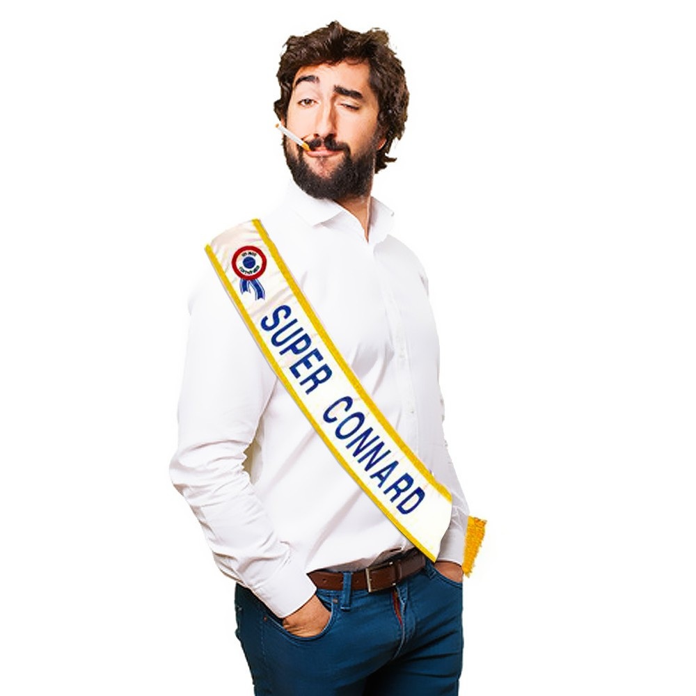 Label reconnu d'utilité publique : Echarpe Super Connard - 8,50