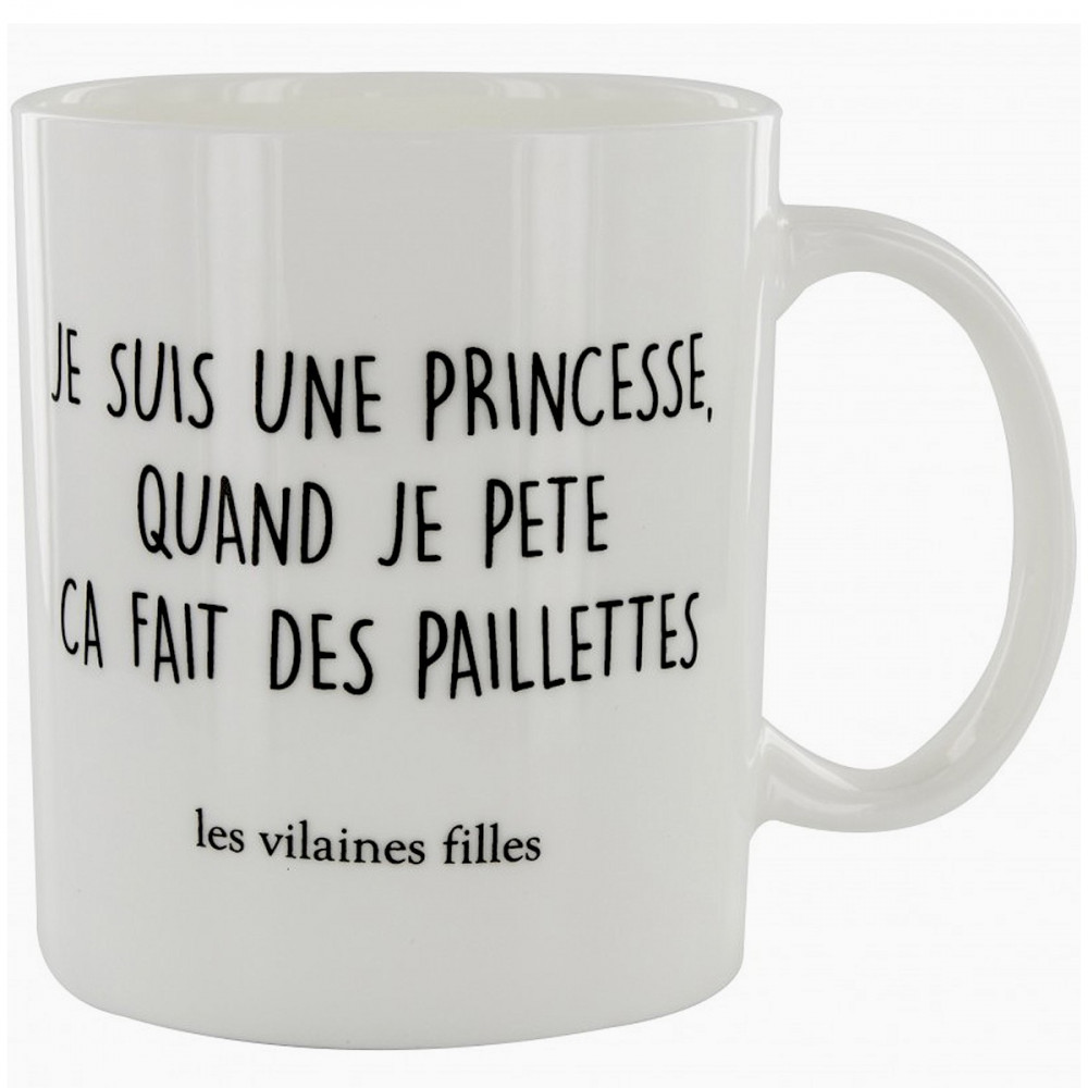 Mug je suis une princesse quand je pète çà fait des paillettes - 12,90