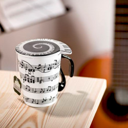 Mug musique avec couvercle - 12,95