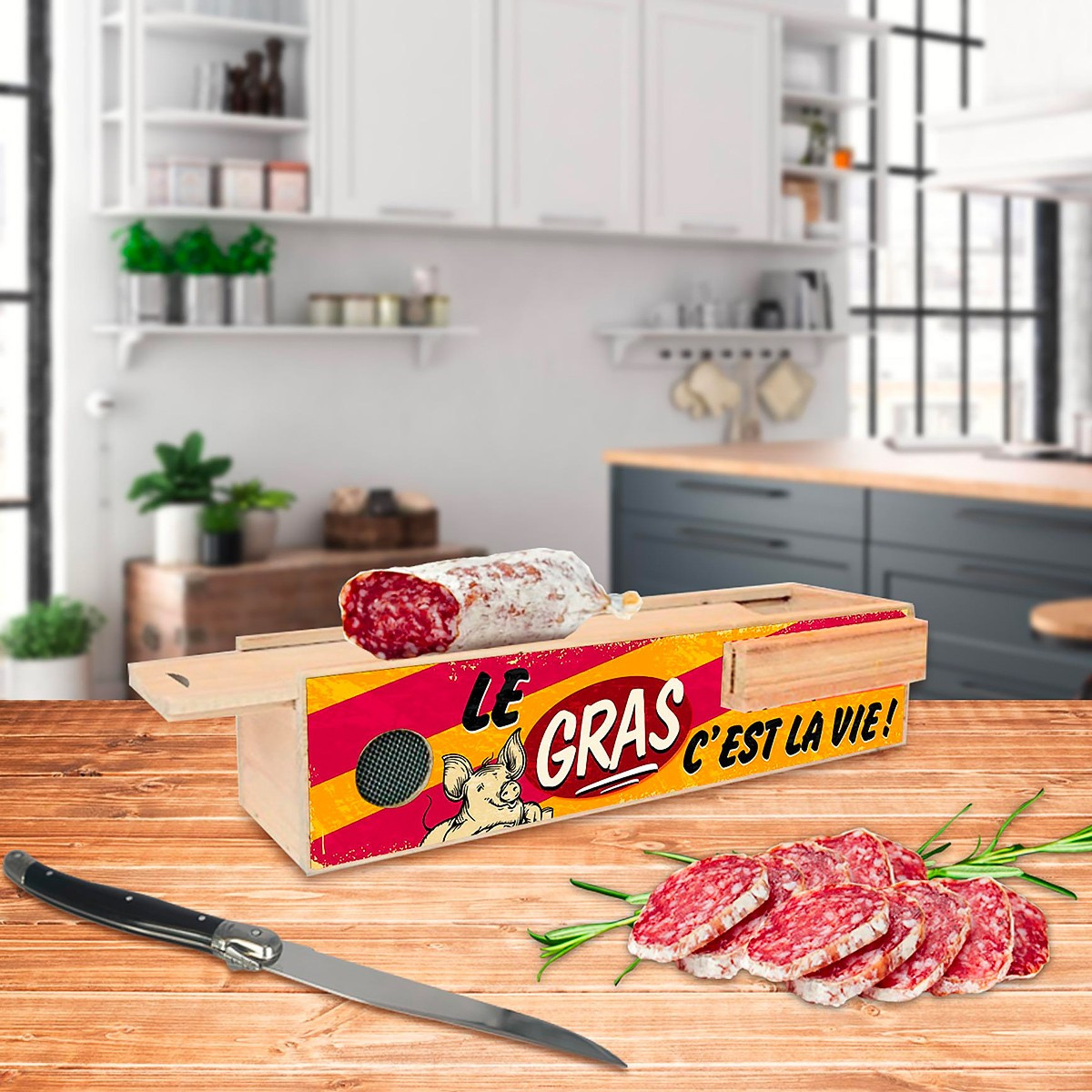 Cave à saucisson Le gras c'est la vie - 16,90