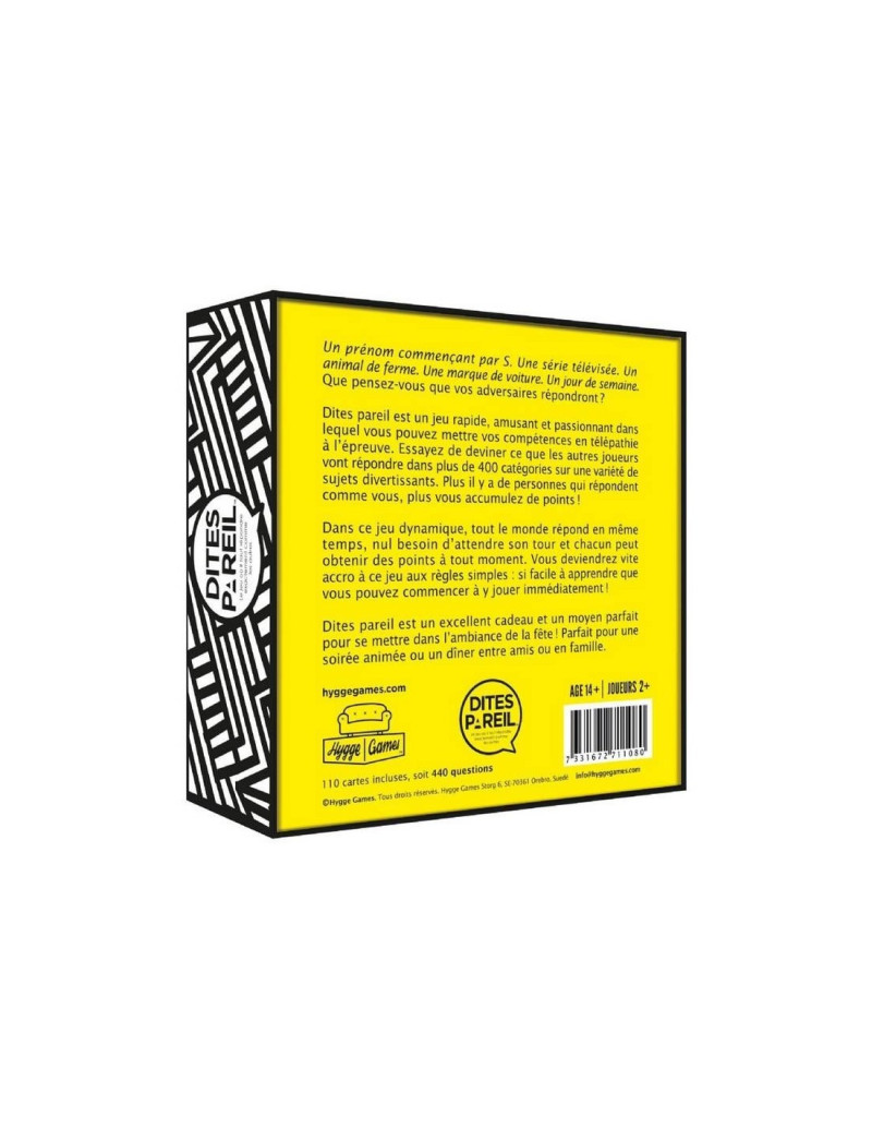 Jeu Dites Pareil - hugge games - 19,95