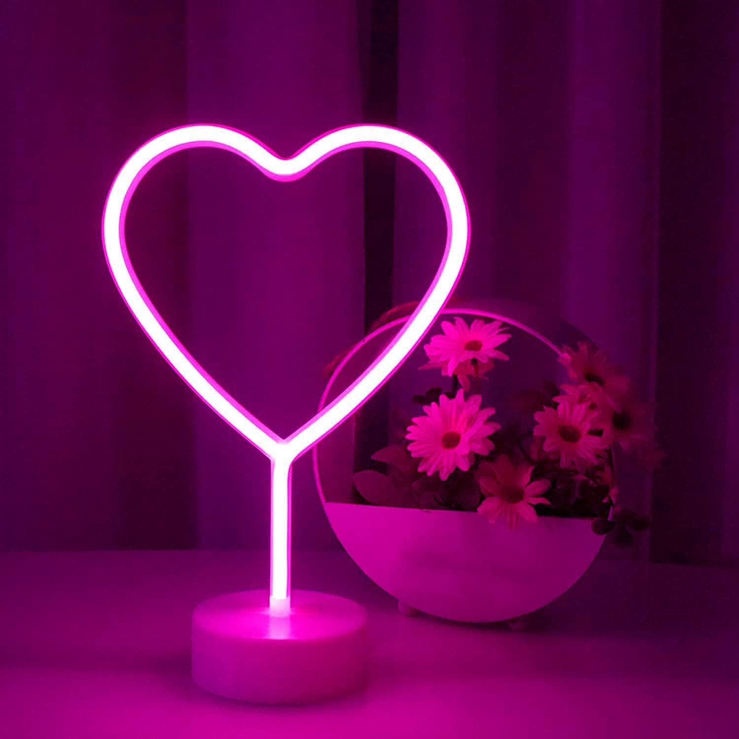 Lampe Néon Led Coeur Rose - 19,95