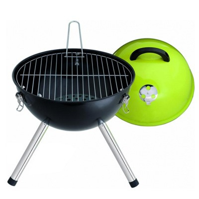 Barbecue de voyage rond avec couvercle - 49,99