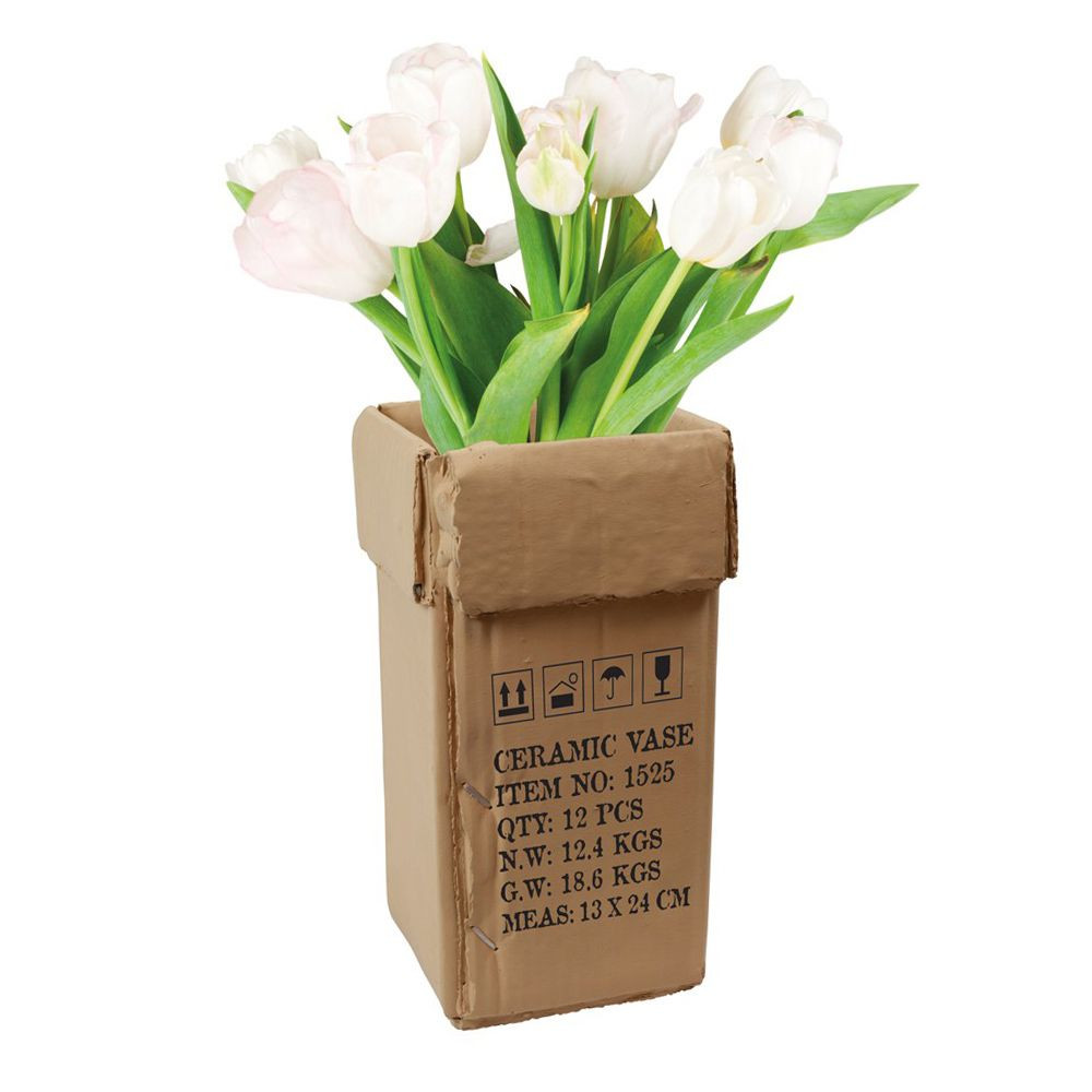 Vase "Carton" en céramique - 15,99
