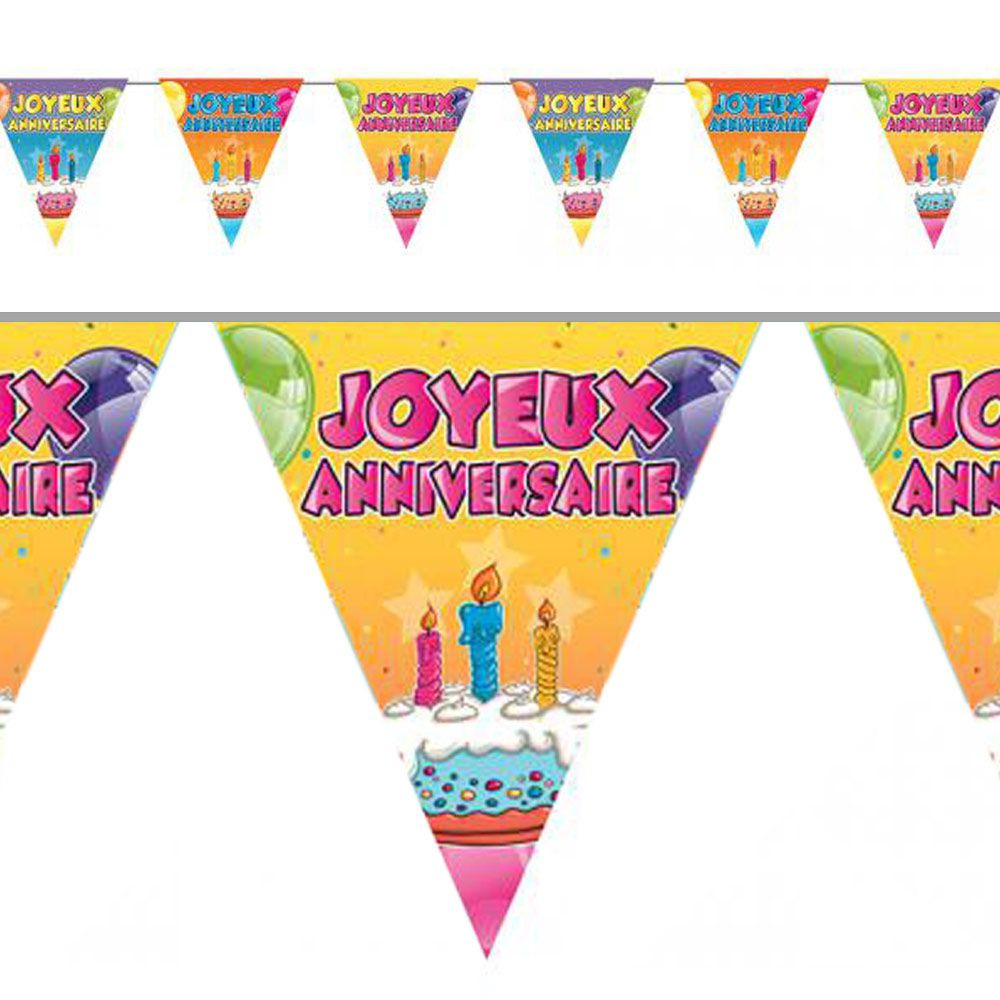 Guirlande fanions Joyeux anniversaire - 2,55