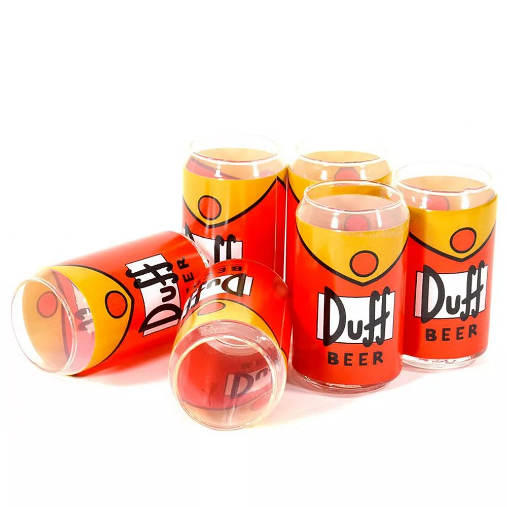 Pack six verres canettes Homer Simpsons Duff - 20,95